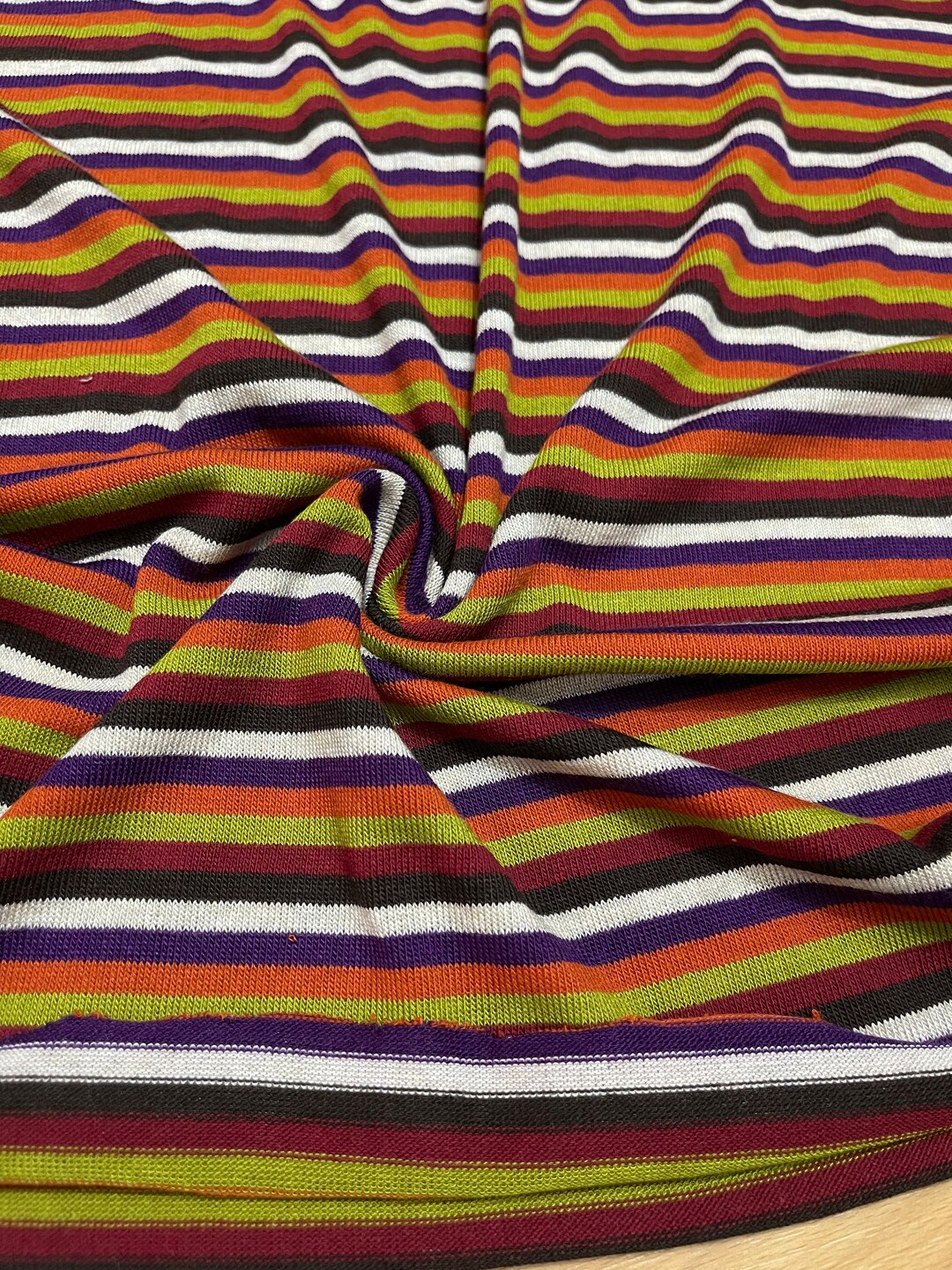 Stretch Hacci Sweater Knit Fabric Multi Color Stripe Pattern 1 Yard - Etsy