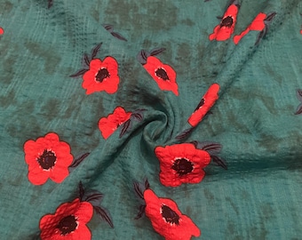 Cotton Gauze Fabric Floral Pattern 2-yards - Etsy