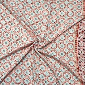 Rayon Gauze Fabric Trellis Double Border Print 2 Yards - Etsy