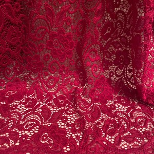 Stretch Lace Fabric Floral Scalloped Pattern 1 Yard - Etsy