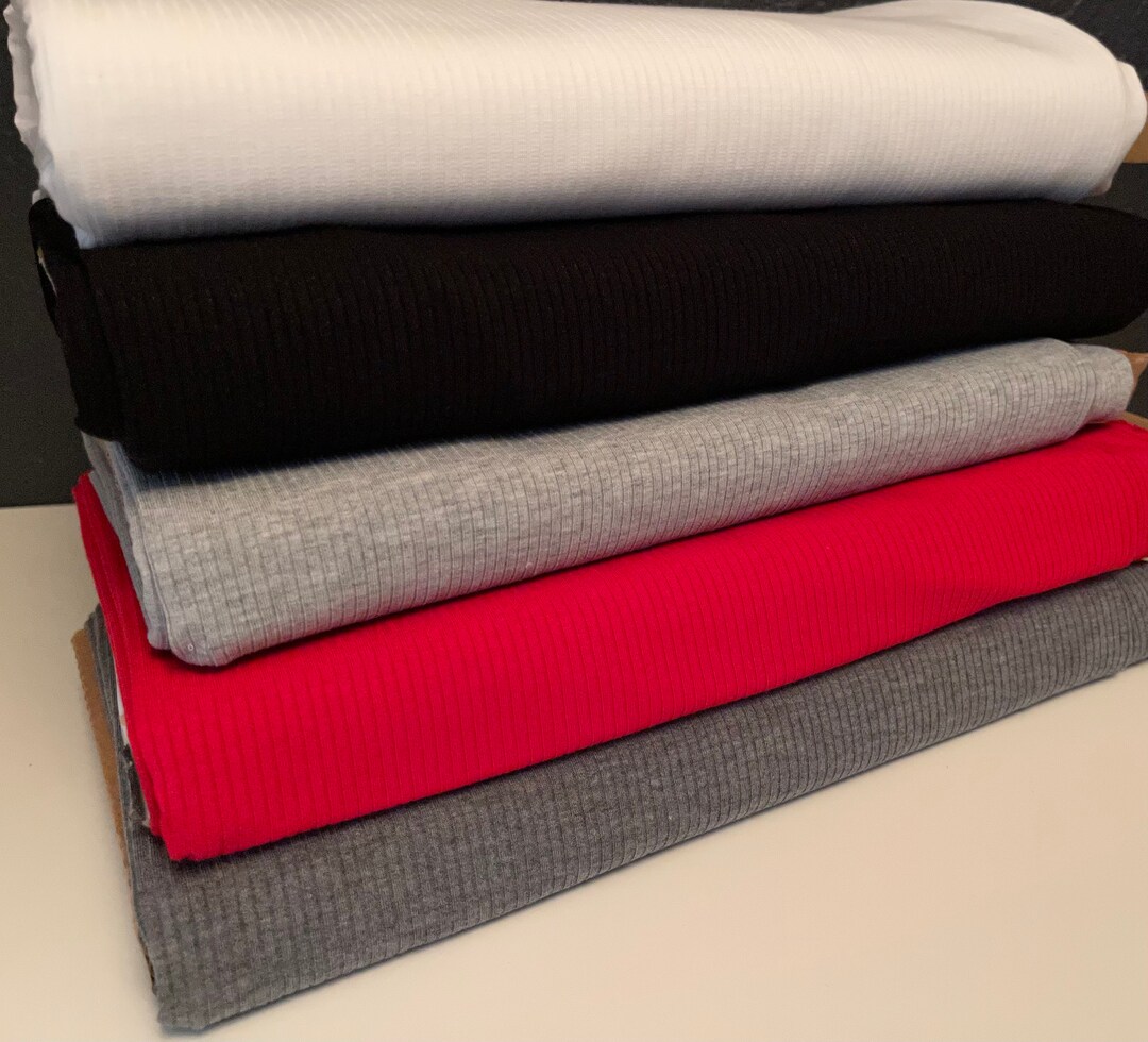 Stretch Ribbed Knit Fabric 1 Yard - Etsy