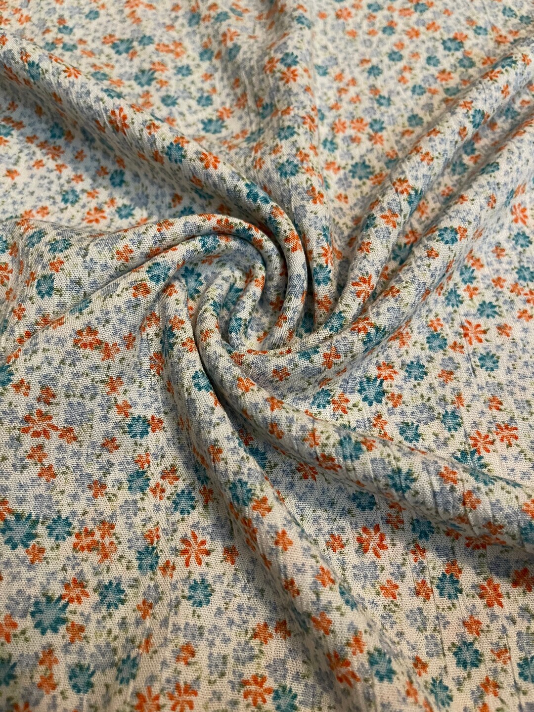 Rayon Gauze Crinkle Fabric Mini Florals Print 2 Yards - Etsy
