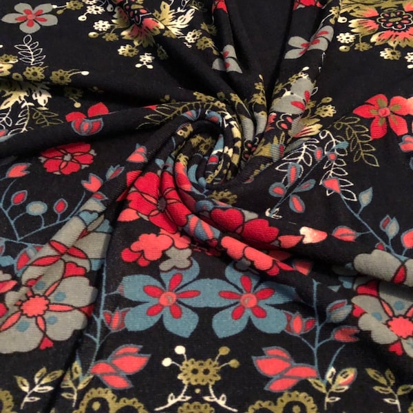 Border Print Knit Fabric - Etsy