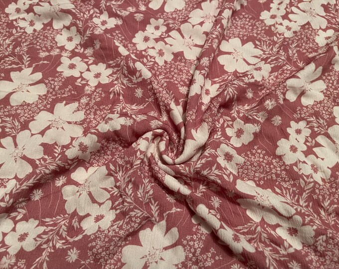 Rayon Gauze Fabric Floral Print 2-1/4 Yards - Etsy
