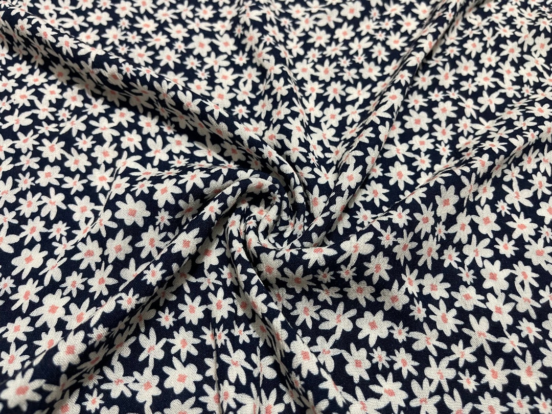 Rayon Gauze Fabric Tiny Floral Daisy Print 2 3/8 Yards - Etsy