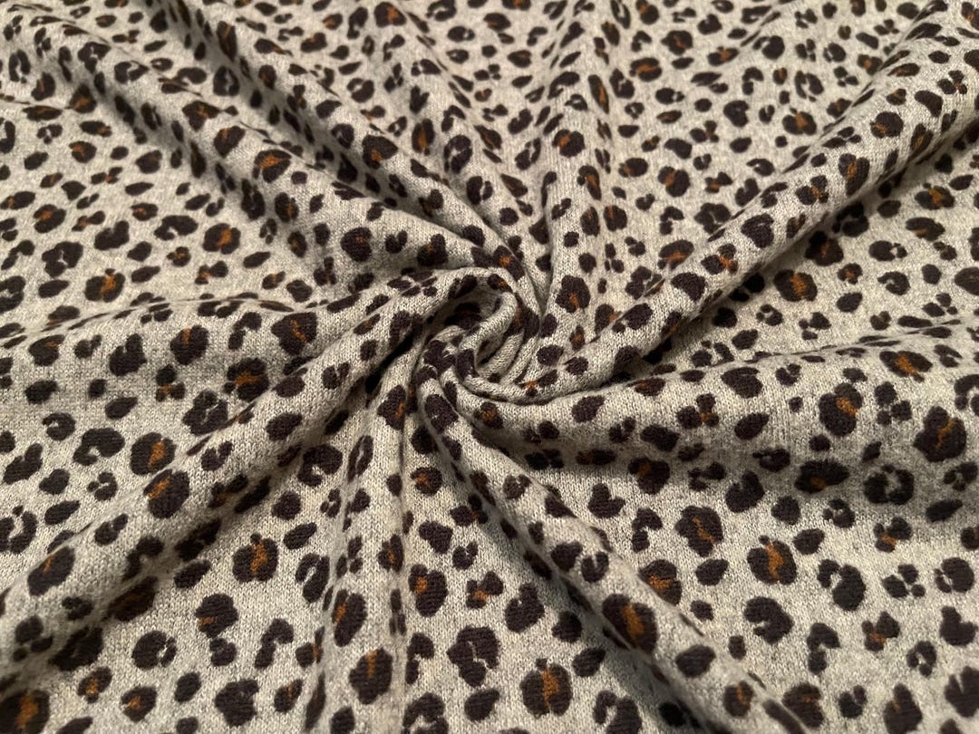 Brushed Knit Hacci Fabric Micro Cheetah Pattern 1 Yard - Etsy