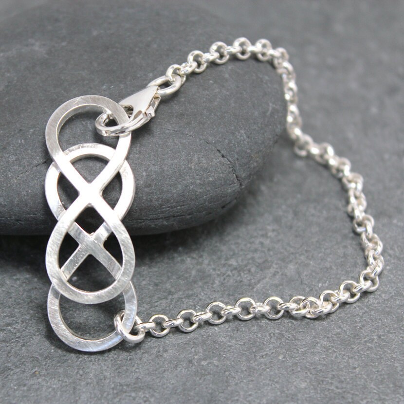DOUBLE INFINITY Chain Bracelet, for Men - Etsy