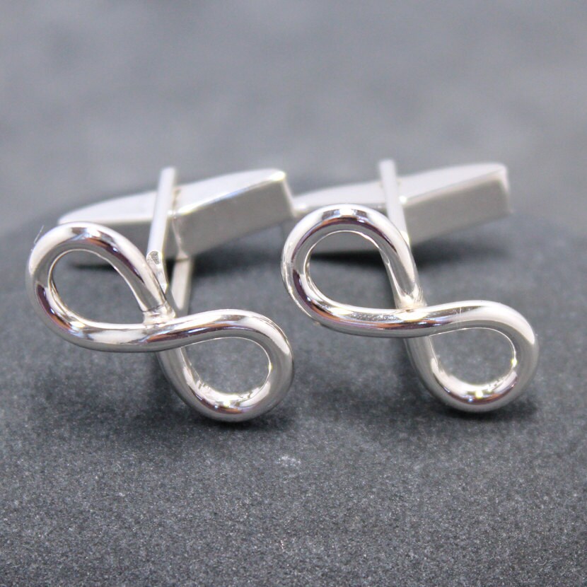 INFINITY Cuff Linkscufflinkscuffs for Men 925 Sterling - Etsy