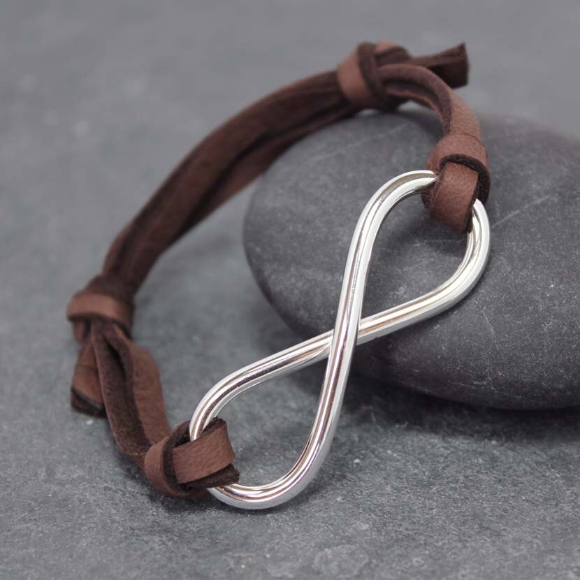 MASCULINITY INFINITY Bracelet, Adjustable, Leather, Bracelet, for Men ...