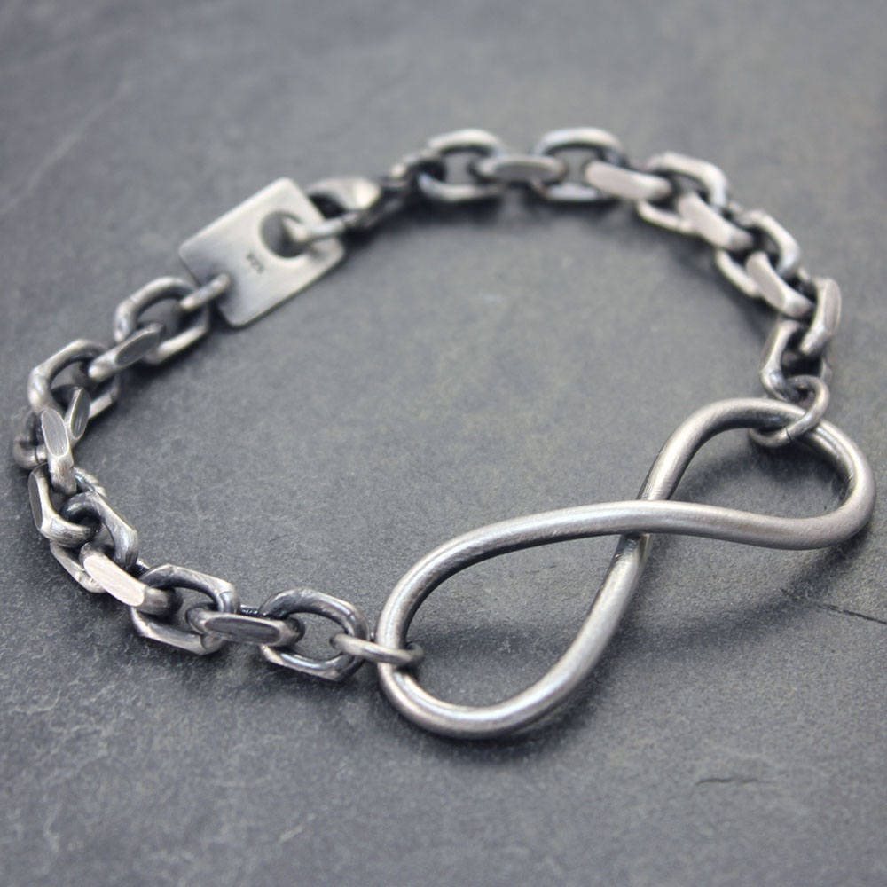 INFINITY CHAIN Bracelet Men Heavy Manly 6mm Eternity - Etsy