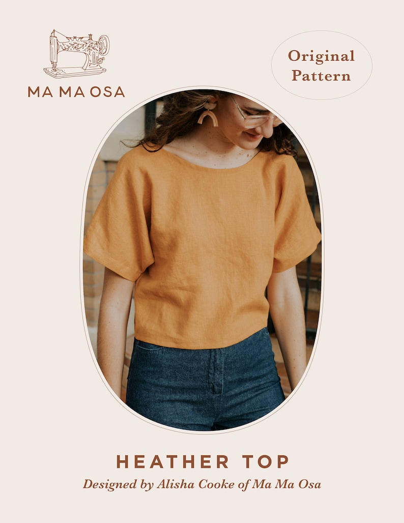 Simple Women's Sewing Pattern the Heather Top - Etsy