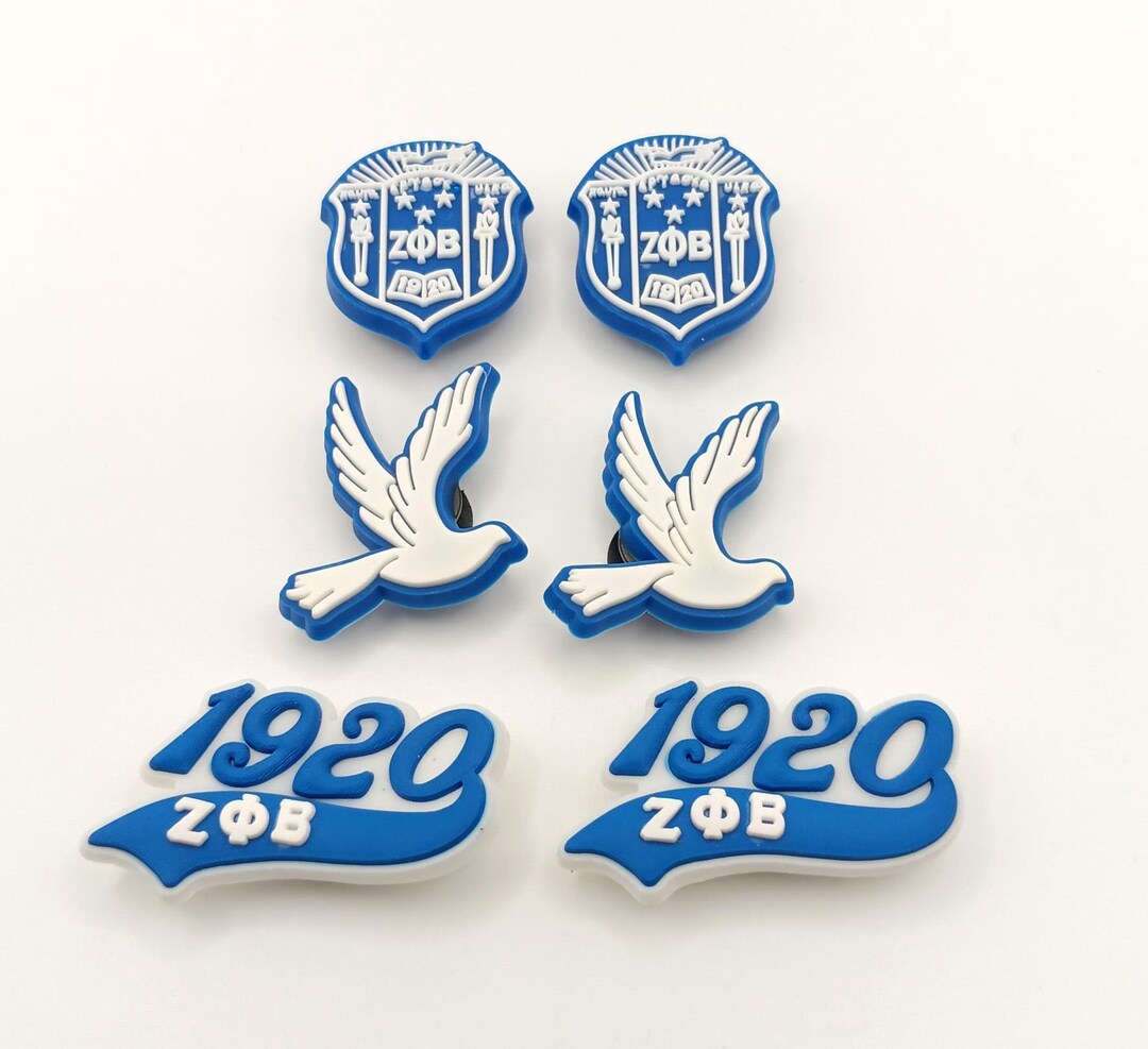 Zeta Phi Beta Croc Charms/6 Pack - Etsy