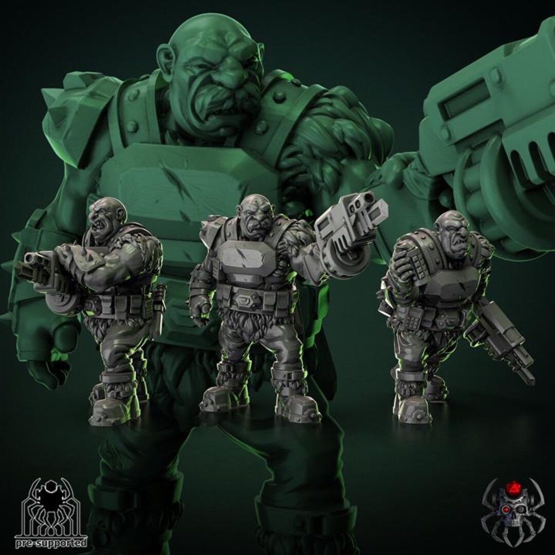 Grimgaurd Ogre Squad of 3 - Etsy