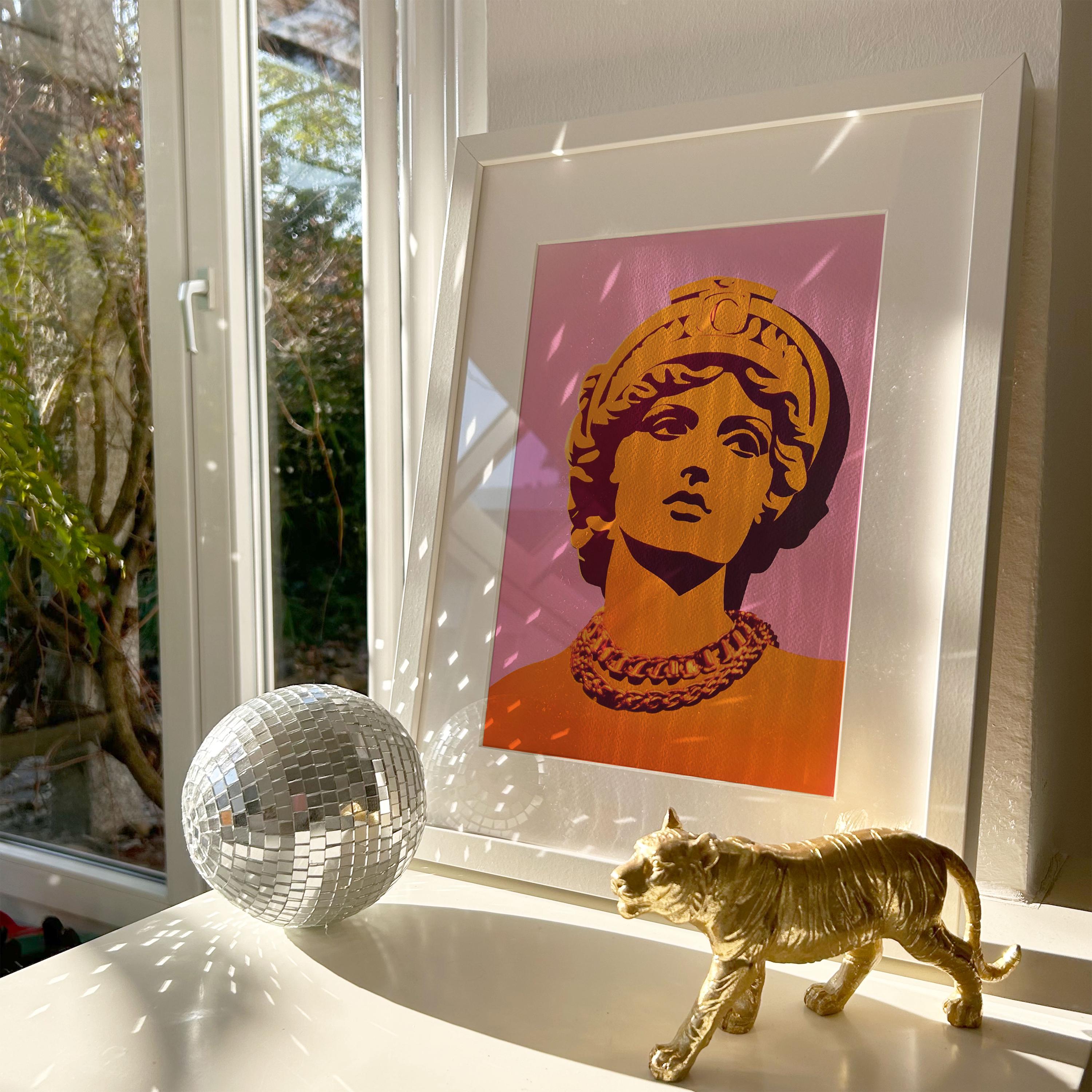 Greek Goddess Pop Art Print | 1960s Fashion Wall Art | Retro Bold ...