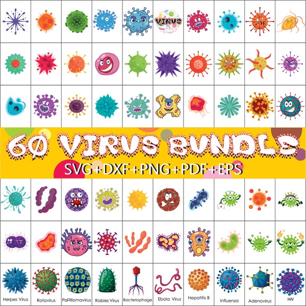 Virus Svg - Etsy