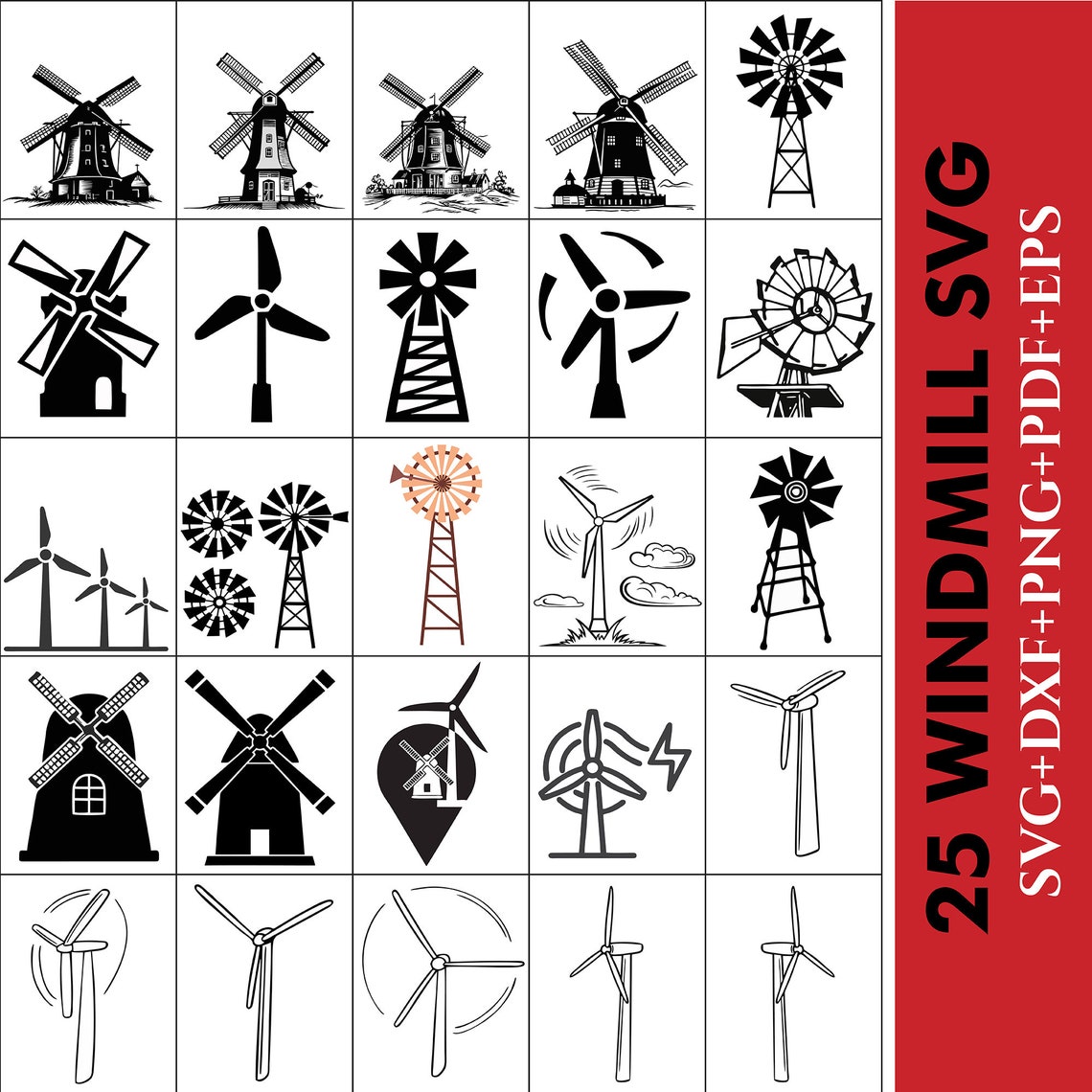 Windmill Svg Bundle, Windmill Svg, Windmill Cut Files for Cricut ...