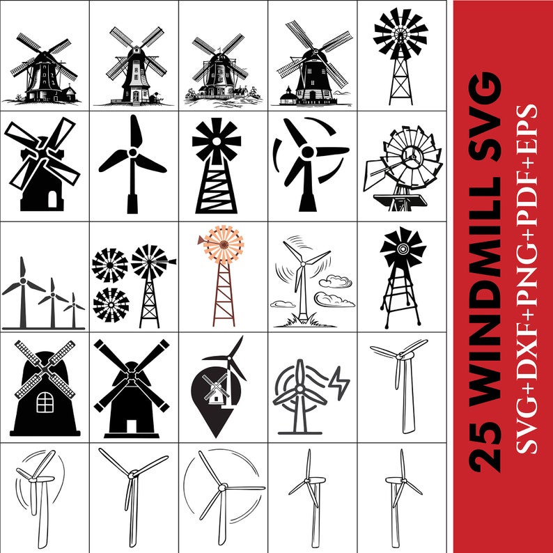 Windmill Svg Bundle, Windmill Svg, Windmill Cut Files for Cricut ...