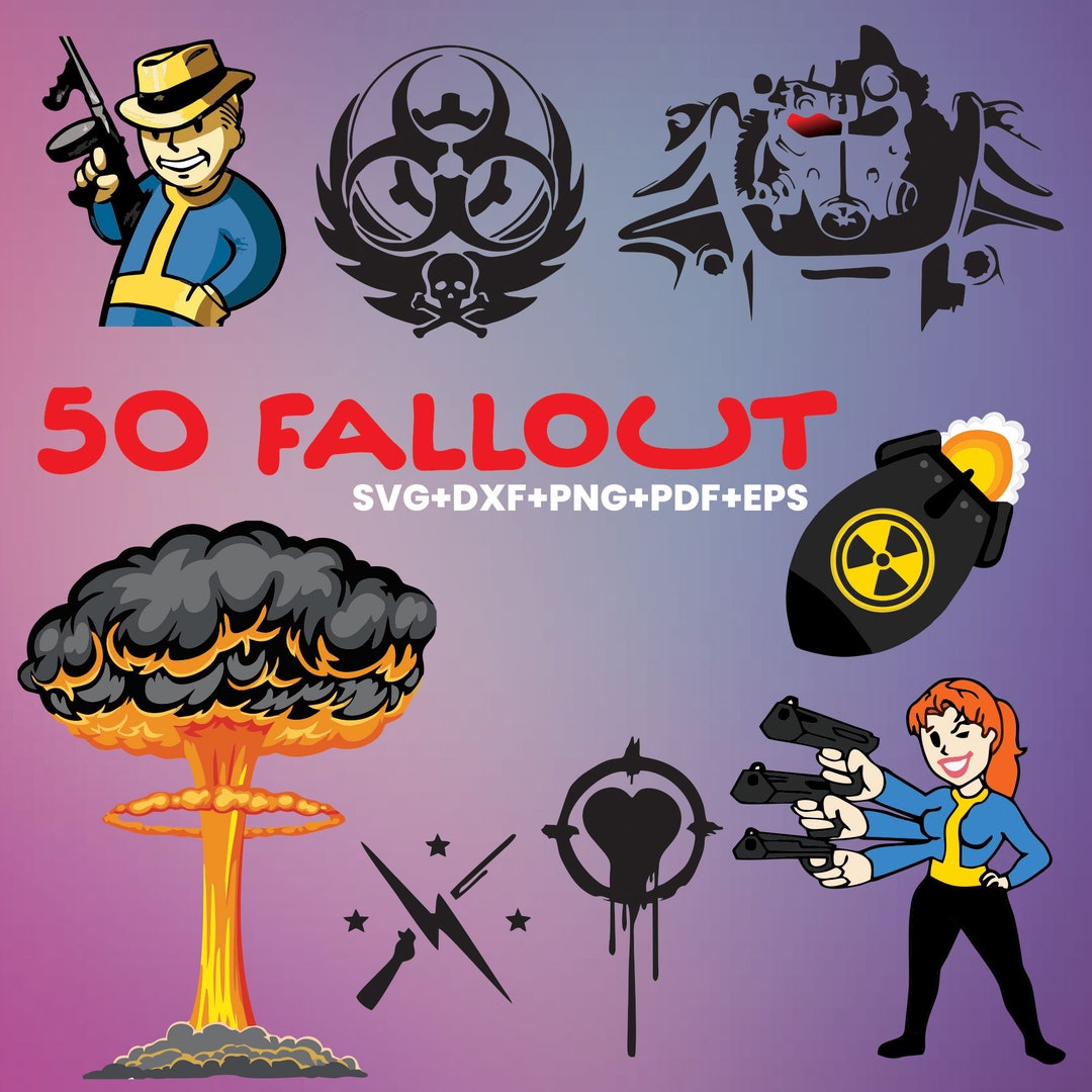 Fallout Svg Bundle, Fallout Clipart for Cricut, Fallout Silhouette ...