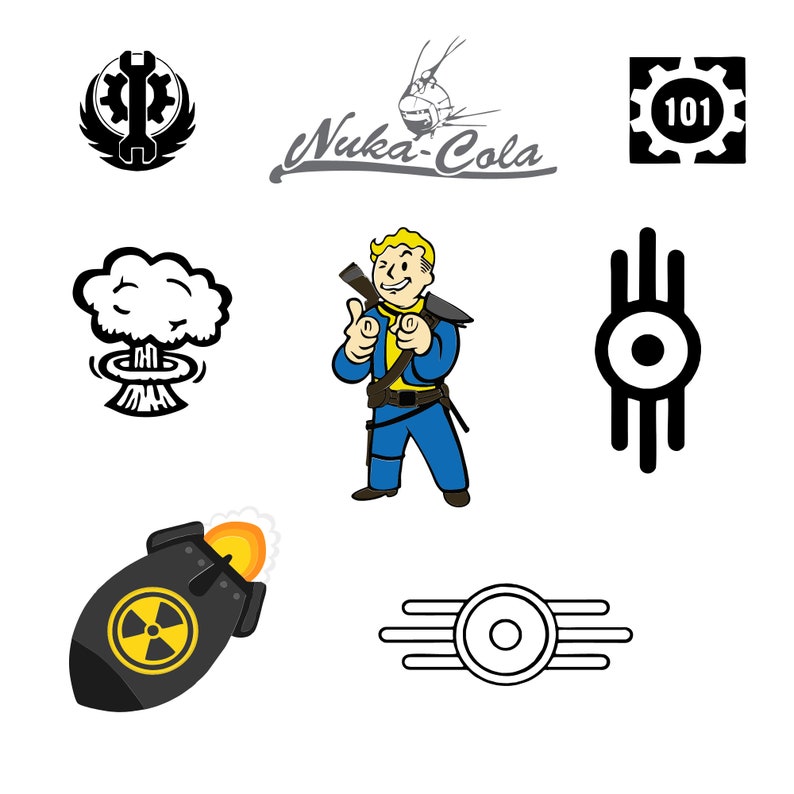 Fallout Svg Bundle, Fallout Clipart for Cricut, Fallout Silhouette ...
