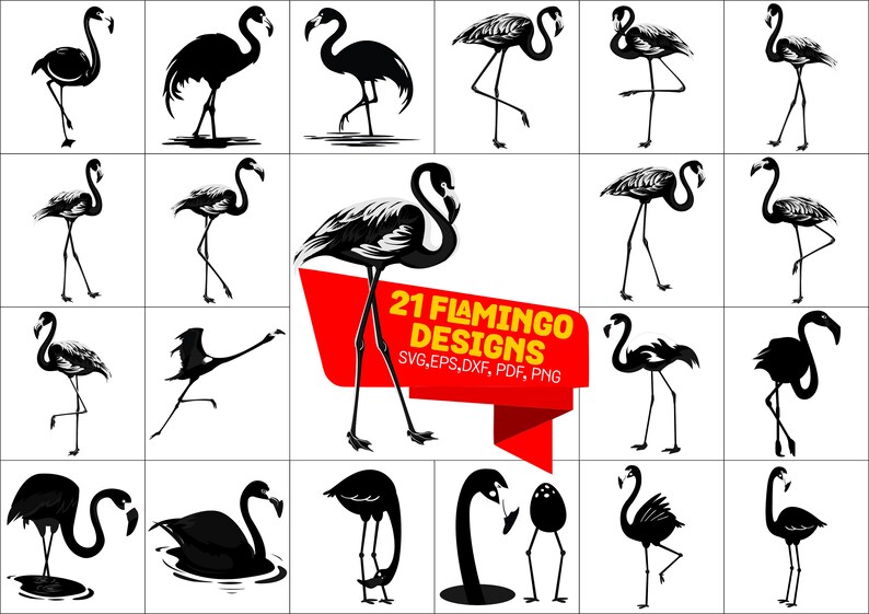 Flamingo Svg Bundle, Flamingo Svg, Flamingo Cutfiles, Bird Svg ...