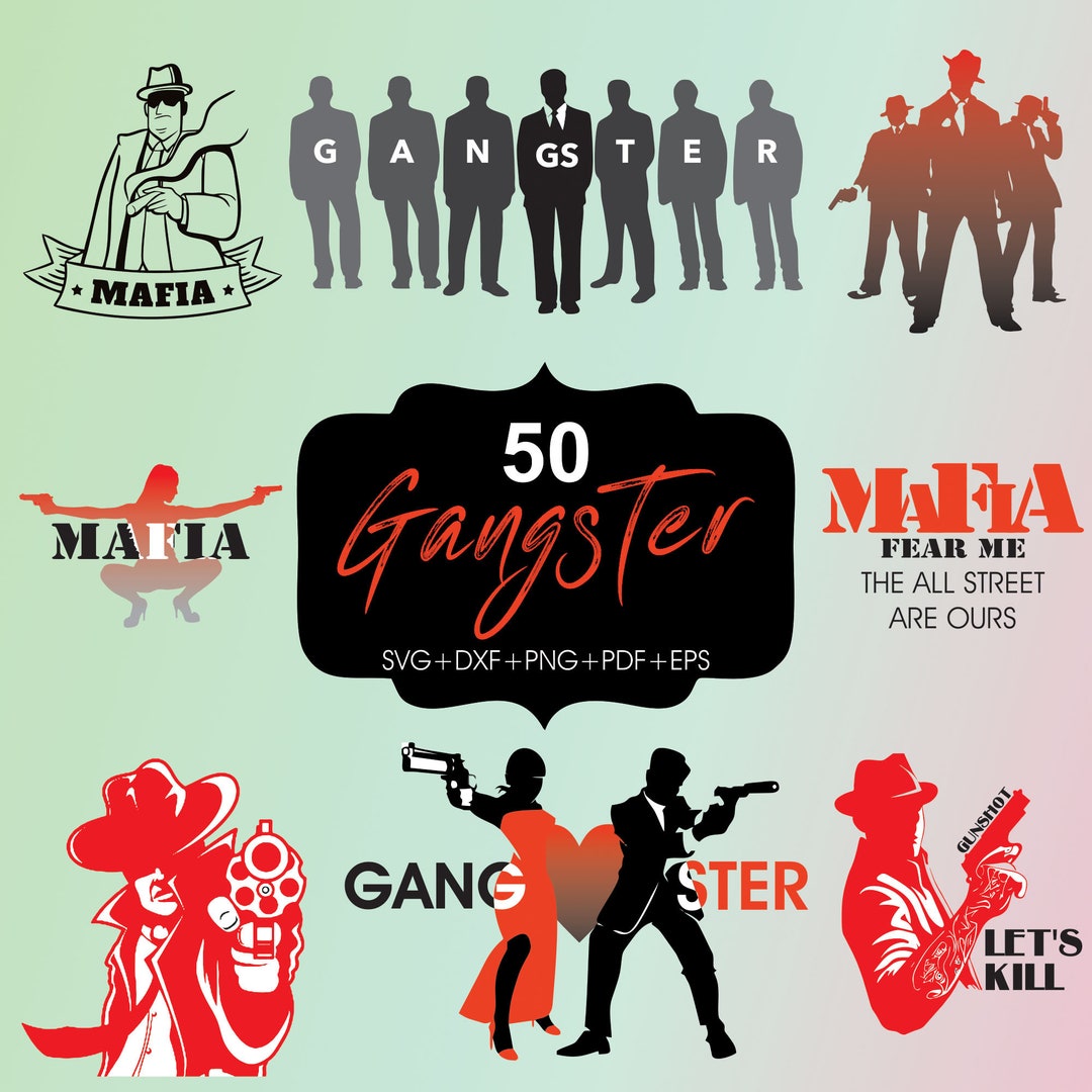 Gangster Svg Bundle, Gangster Clipart for Cricut, Mafia Svg, Gangster ...