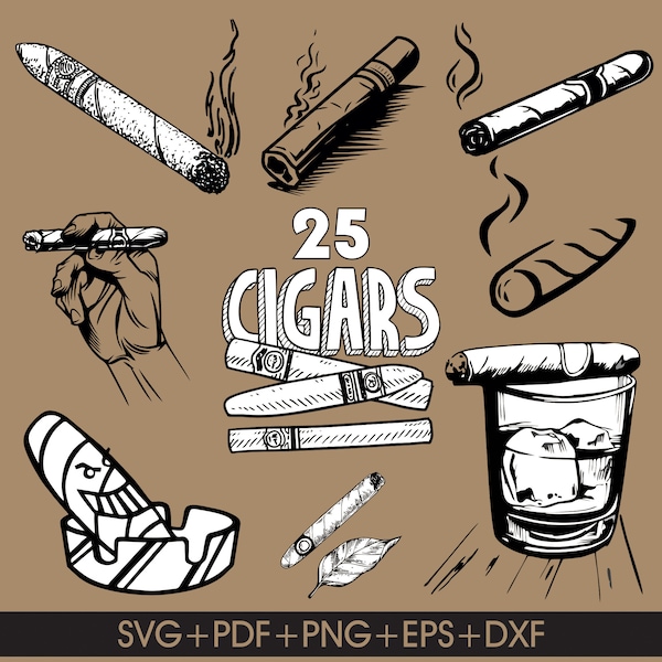 Cigar Svg Bundle - Etsy