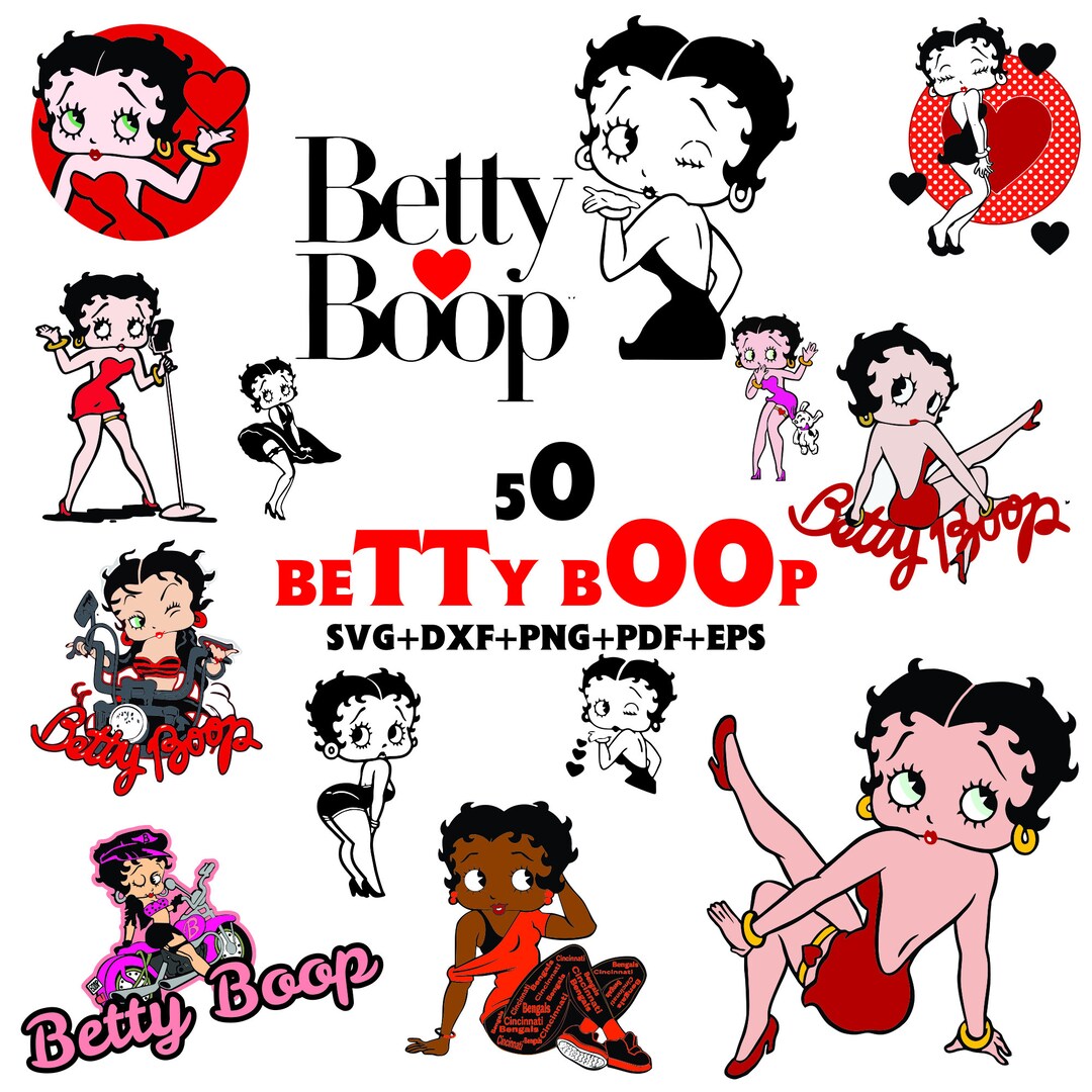 Betty Boop Svg Bundle, Betty Boop Clipart for Cricut, Betty Boop ...