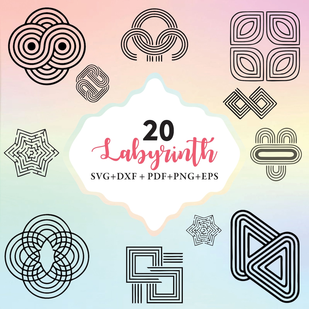 Labyrinth Svg Bundle, Labyrinth Clipart, Labyrinth Cut Files for Cricut ...