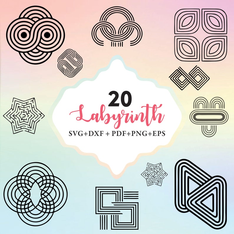 Labyrinth Svg Bundle, Labyrinth Clipart, Labyrinth Cut Files for Cricut ...