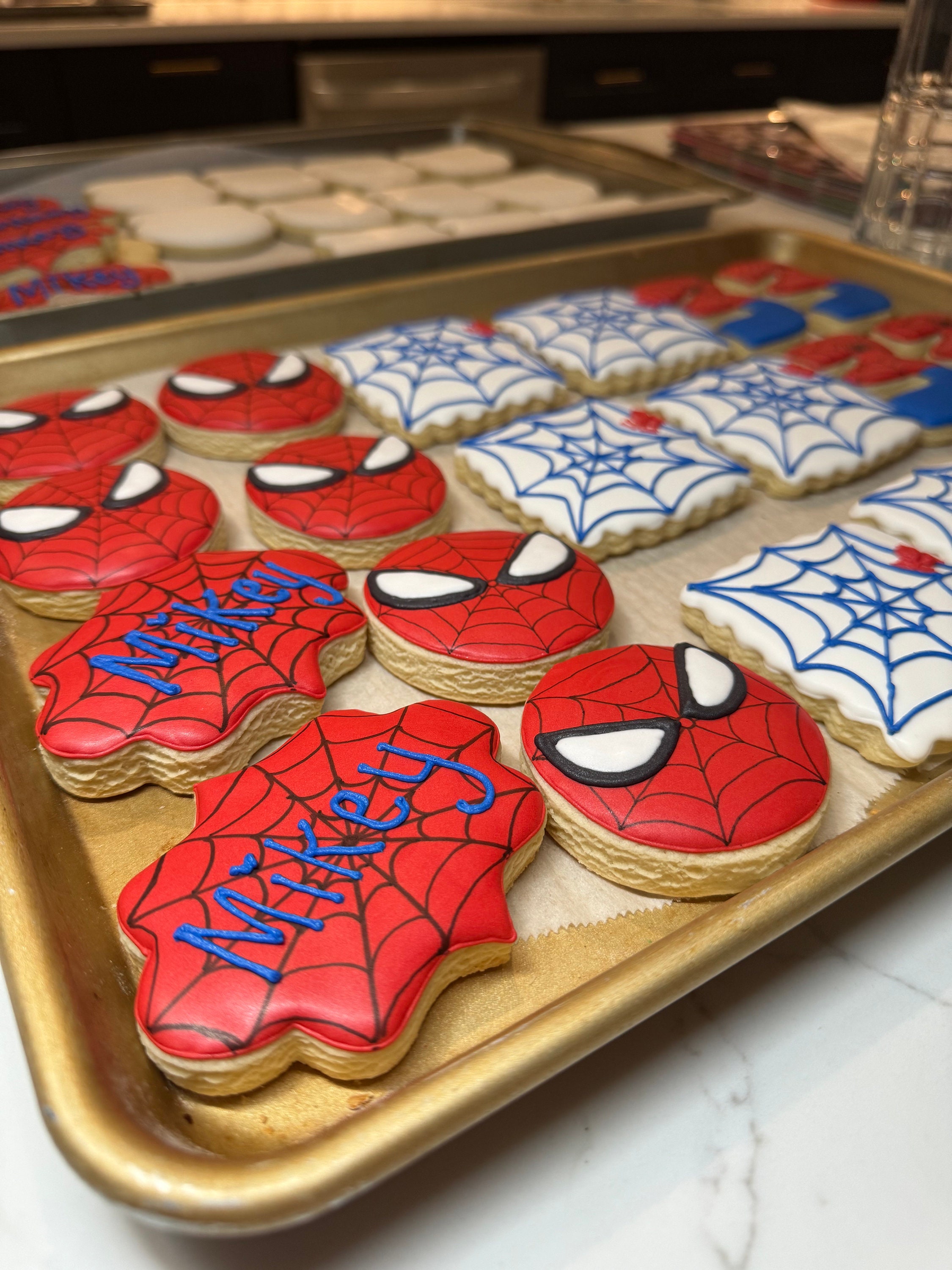 Spider-man Royal Icing Cookies - Etsy