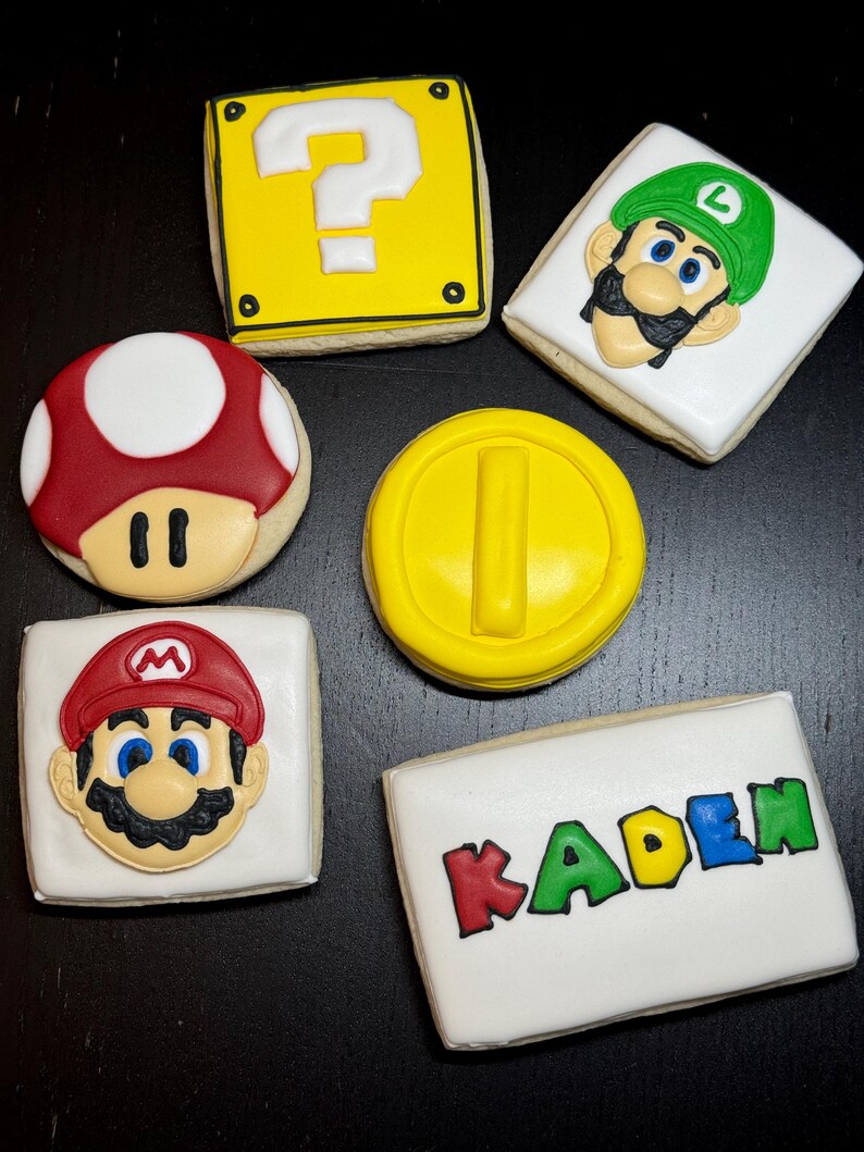 Mario Bros Royal Icing Cookies - Etsy