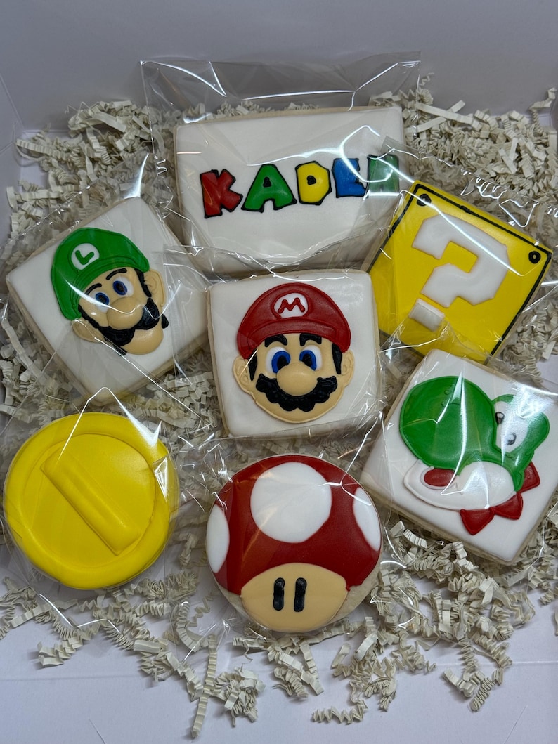 Mario Bros Royal Icing Cookies - Etsy