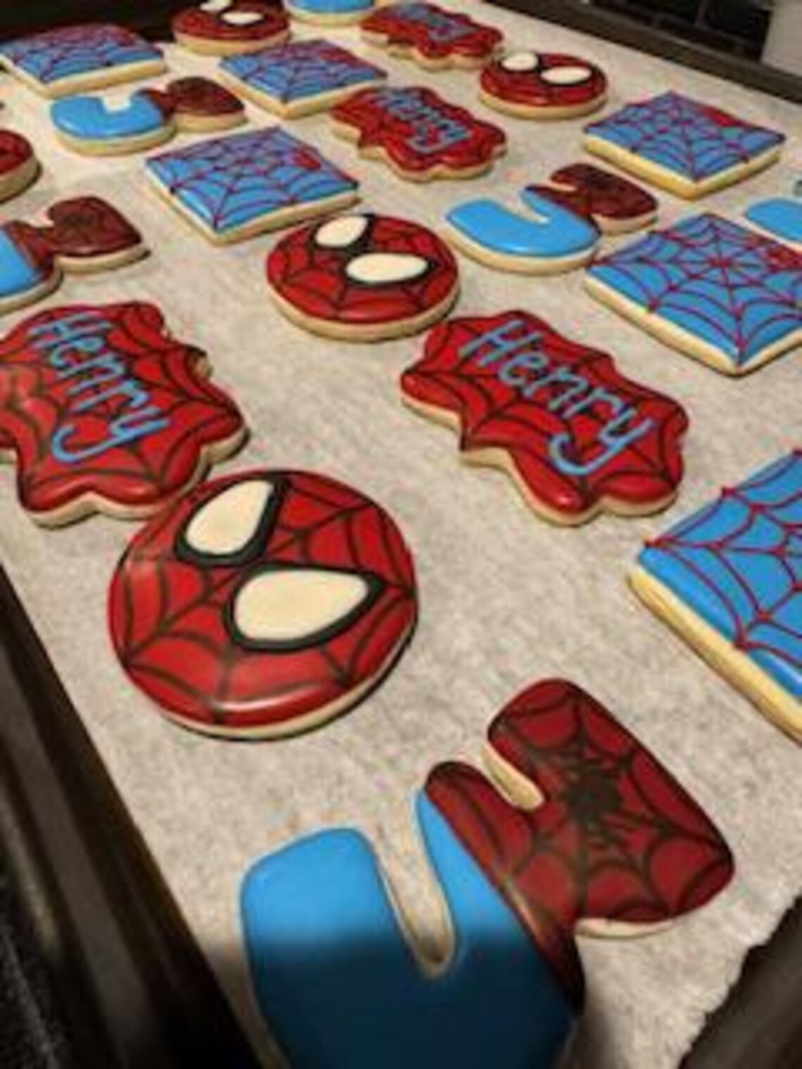 Spider-man Royal Icing Cookies - Etsy