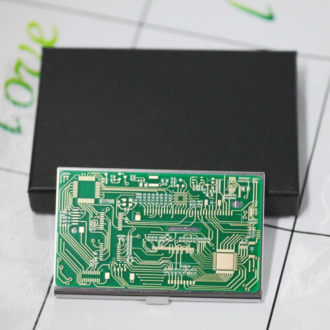 Circuit Board Business Card Case , Software Developer Programmer Computer Geek Science ...