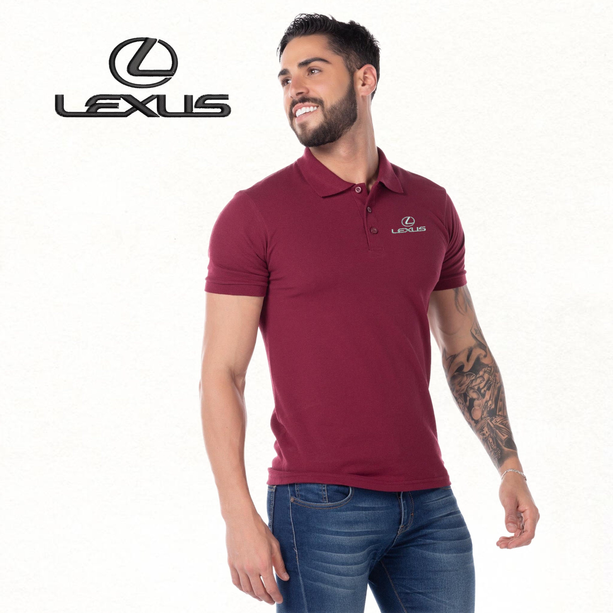 Men's Shirt Lexus Polo Embroidery Pocket Shirt - Etsy