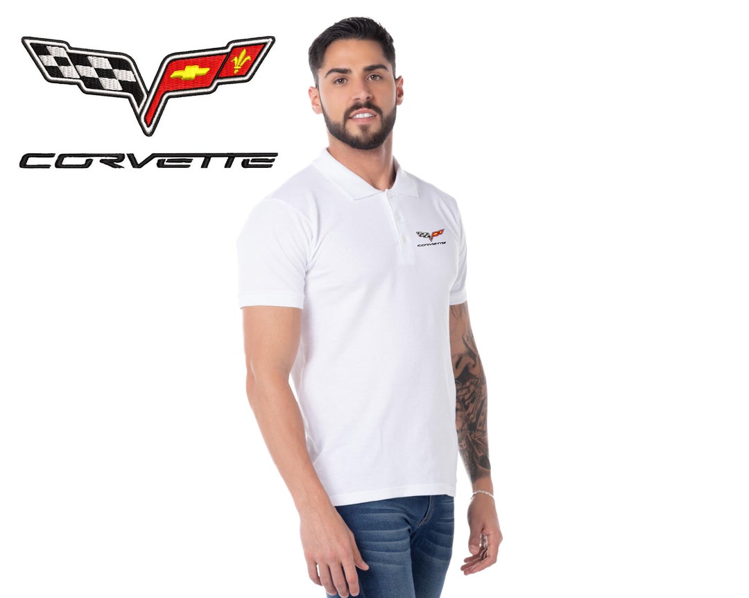 Men's Shirt Corvette C6 Polo Embroidery Pocket Shirt - Etsy