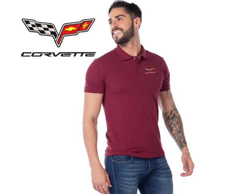 Men's Shirt Corvette C6 Polo Embroidery Pocket Shirt - Etsy
