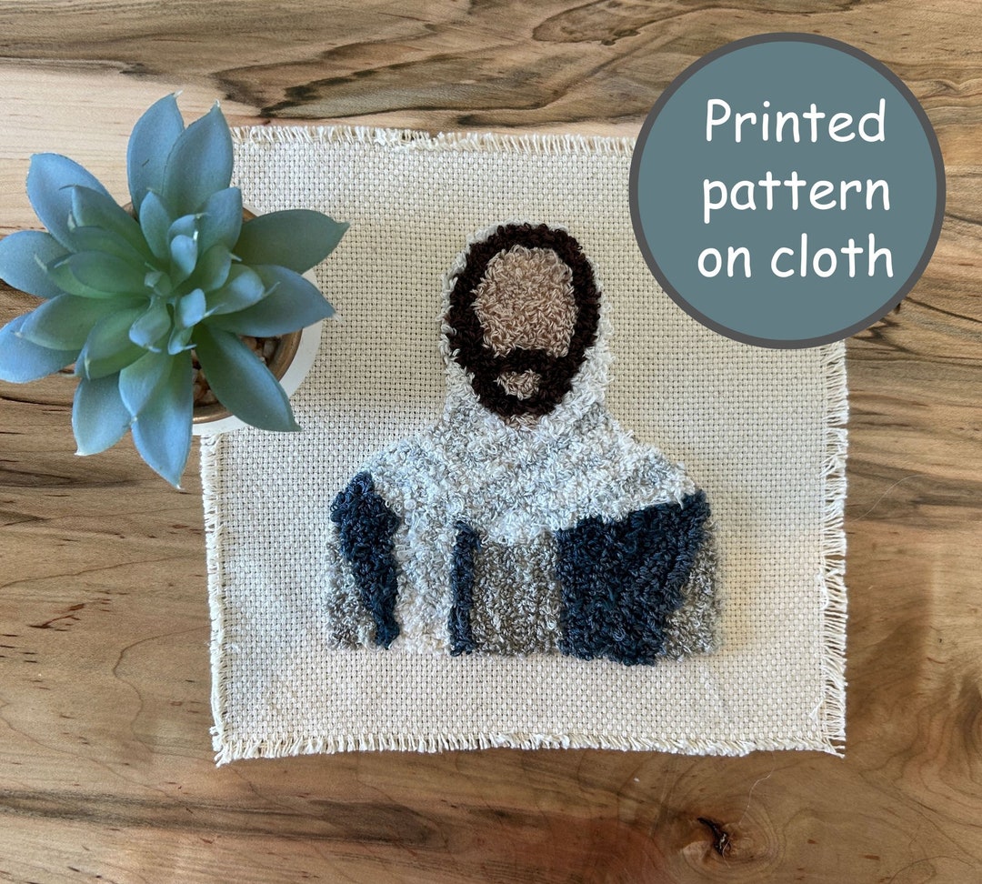 Christ Punch Needle Art, Religious Wall Hanging, Inpirational Pillow ...