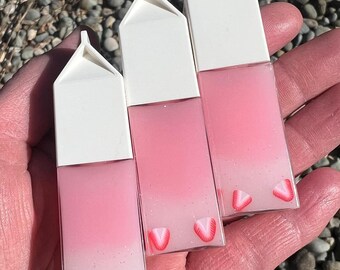Strawberry Milk Key Chain Lip Gloss - Etsy