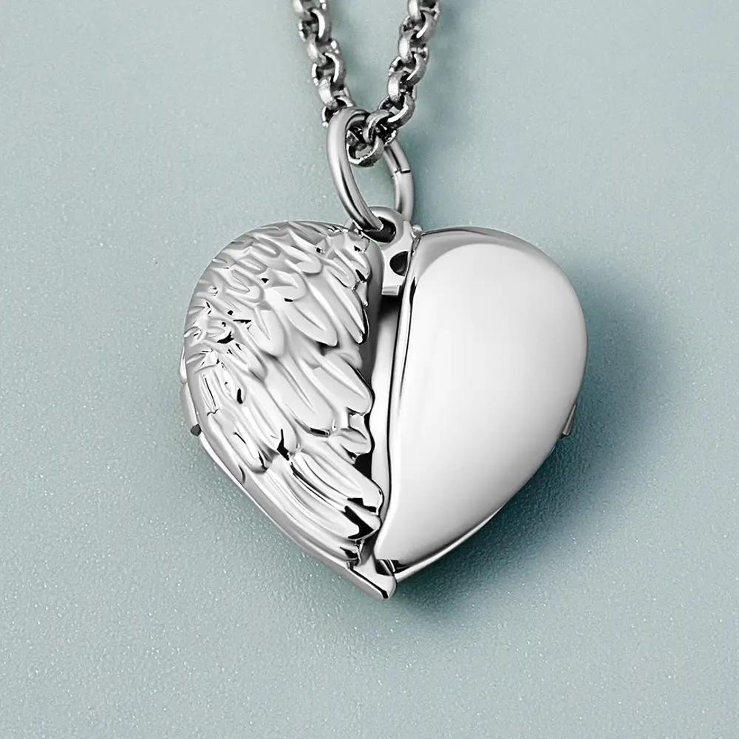 Swift Albatross Lyric Heart and Wings Locket Necklace - Etsy