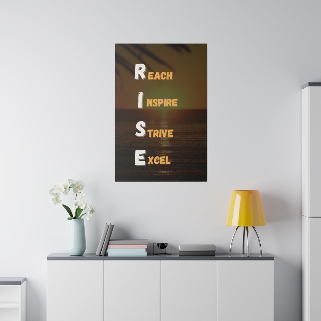 Motivational Canvas Art Rise Acronym Inspirational Canvas Wall Art Home ...
