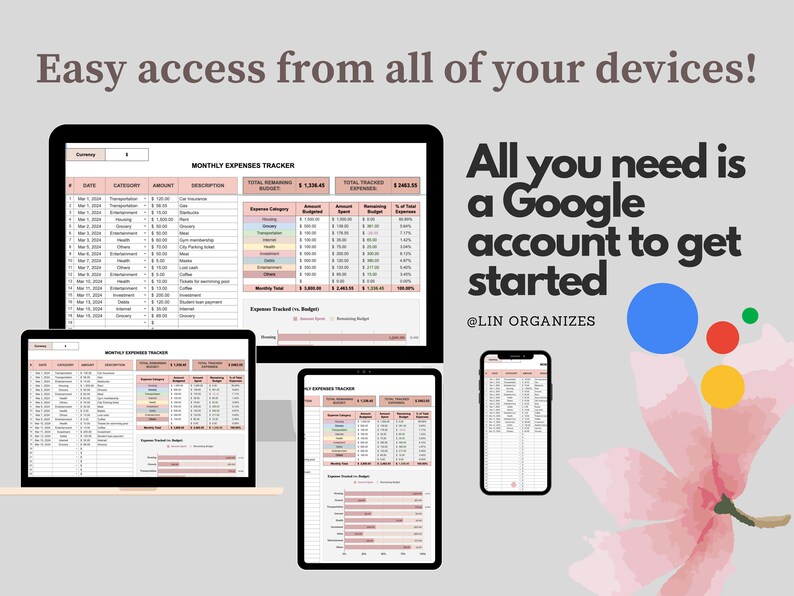 Editable Task Tracker Monthly Calendar Planner Template Google ...