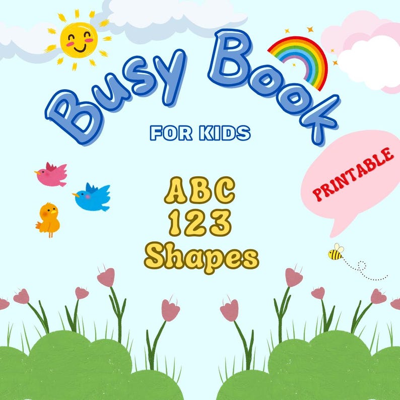 Busy Book for Kids, Printable Busy Book, ABC, Preschool Activity Book ...