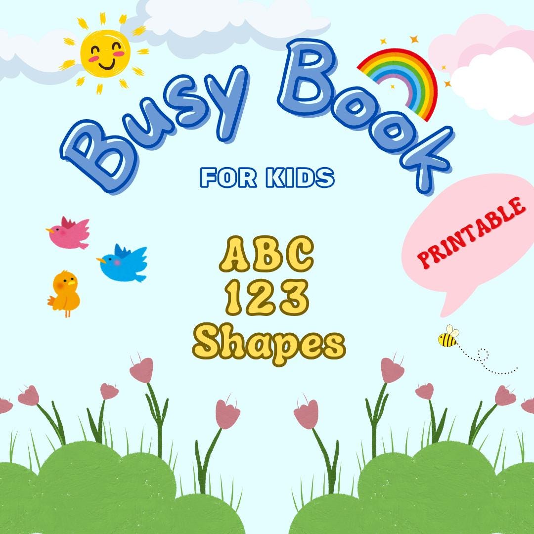 Busy Book for Kids, Printable Busy Book, ABC, Preschool Activity Book ...