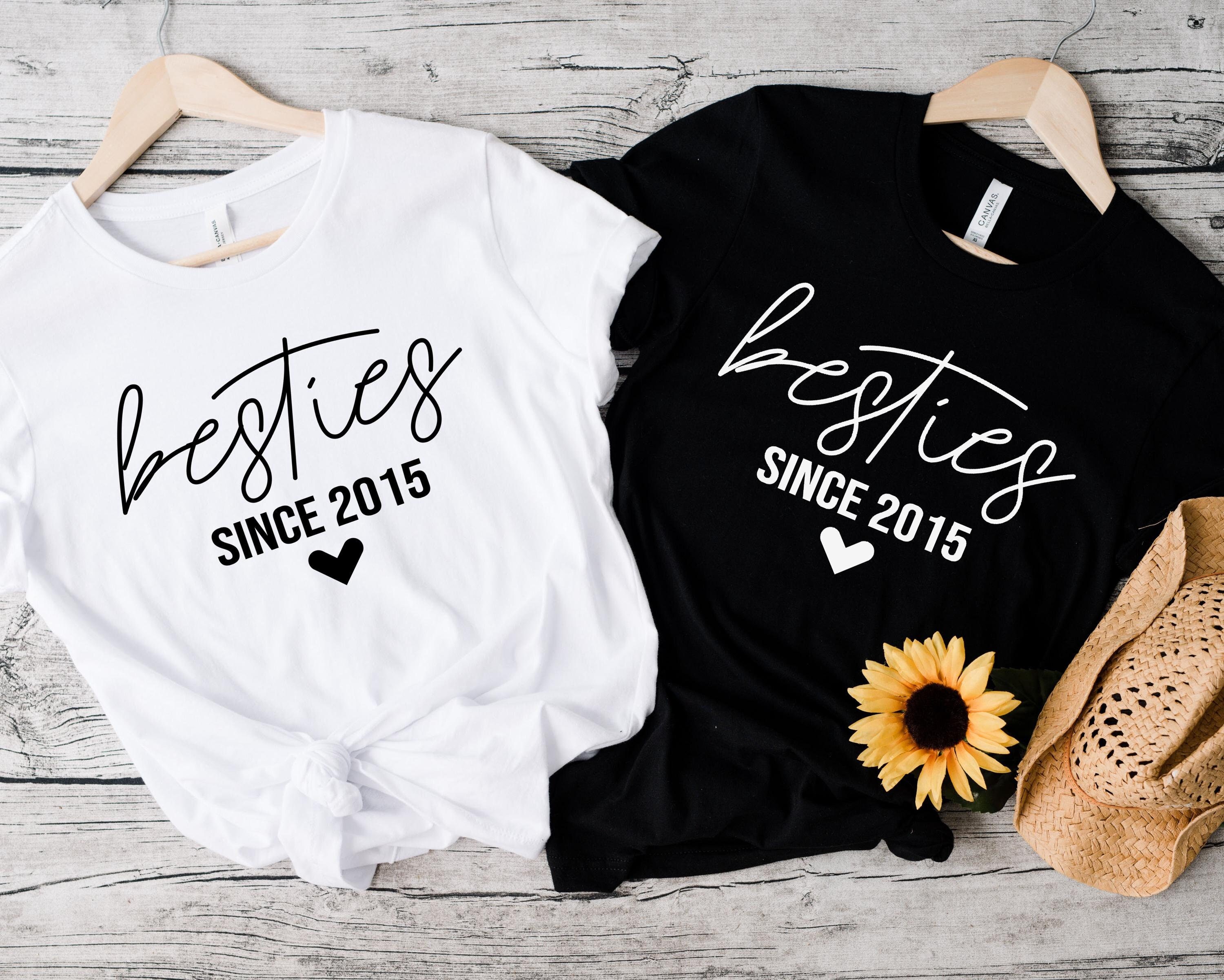 Custom Besties Since T-shirt, Custom Best Friends Shirt, Bff Matching ...