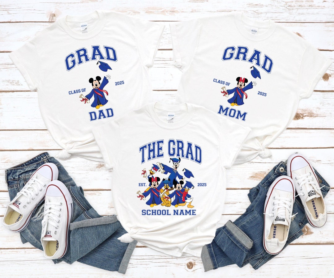 Custom Disney Graduation T-shirt, Class of 2025 Shirt, Custom Senior ...