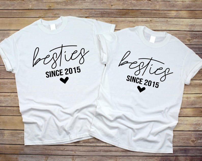 Custom Besties Since T-shirt, Custom Best Friends Shirt, Bff Matching ...