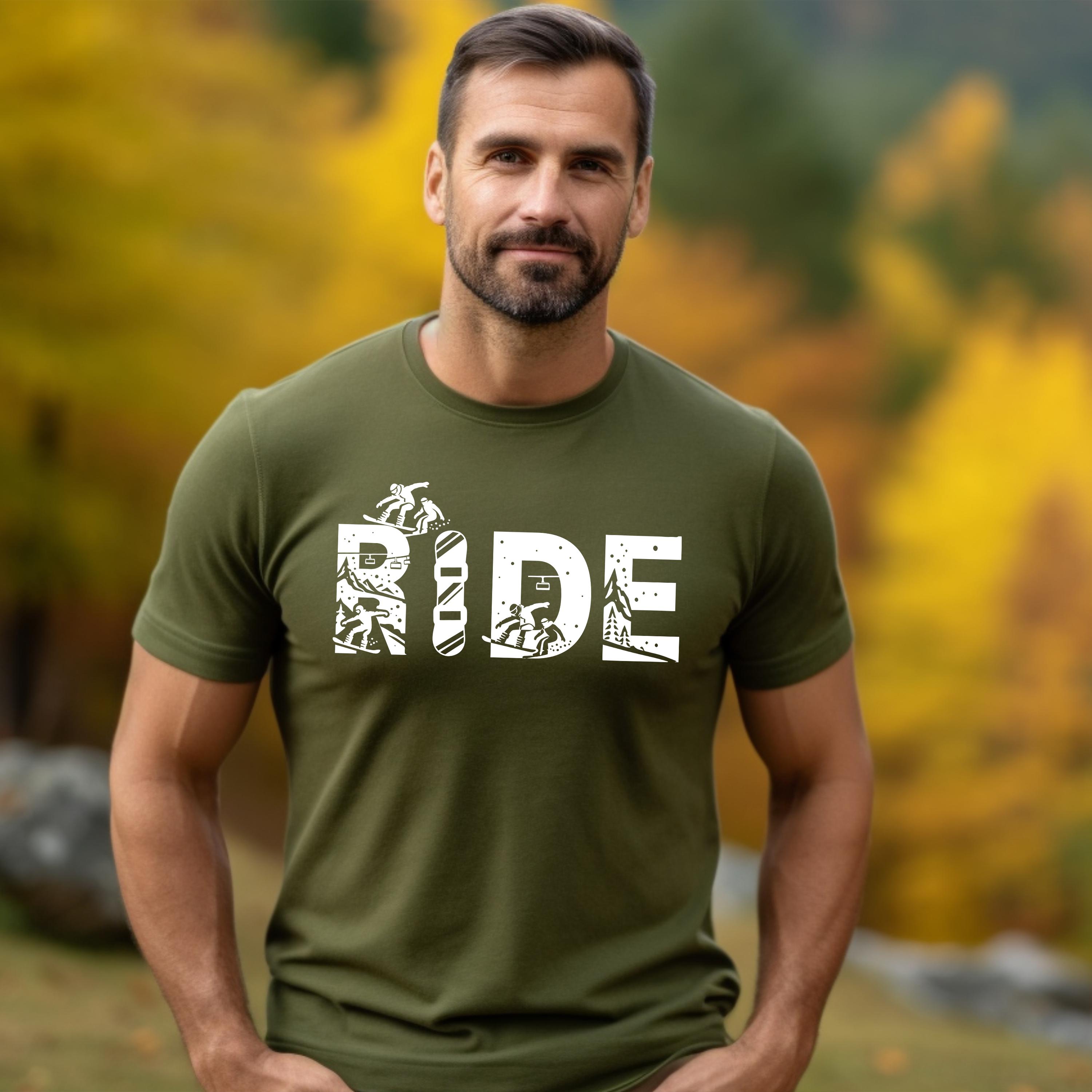 Ride Snowboard T-shirt, Winter Sports Shirt, Extreme Sport Shirt ...