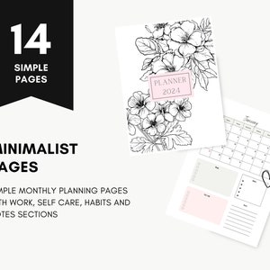 Minimalist Printable Planner Pages - Etsy