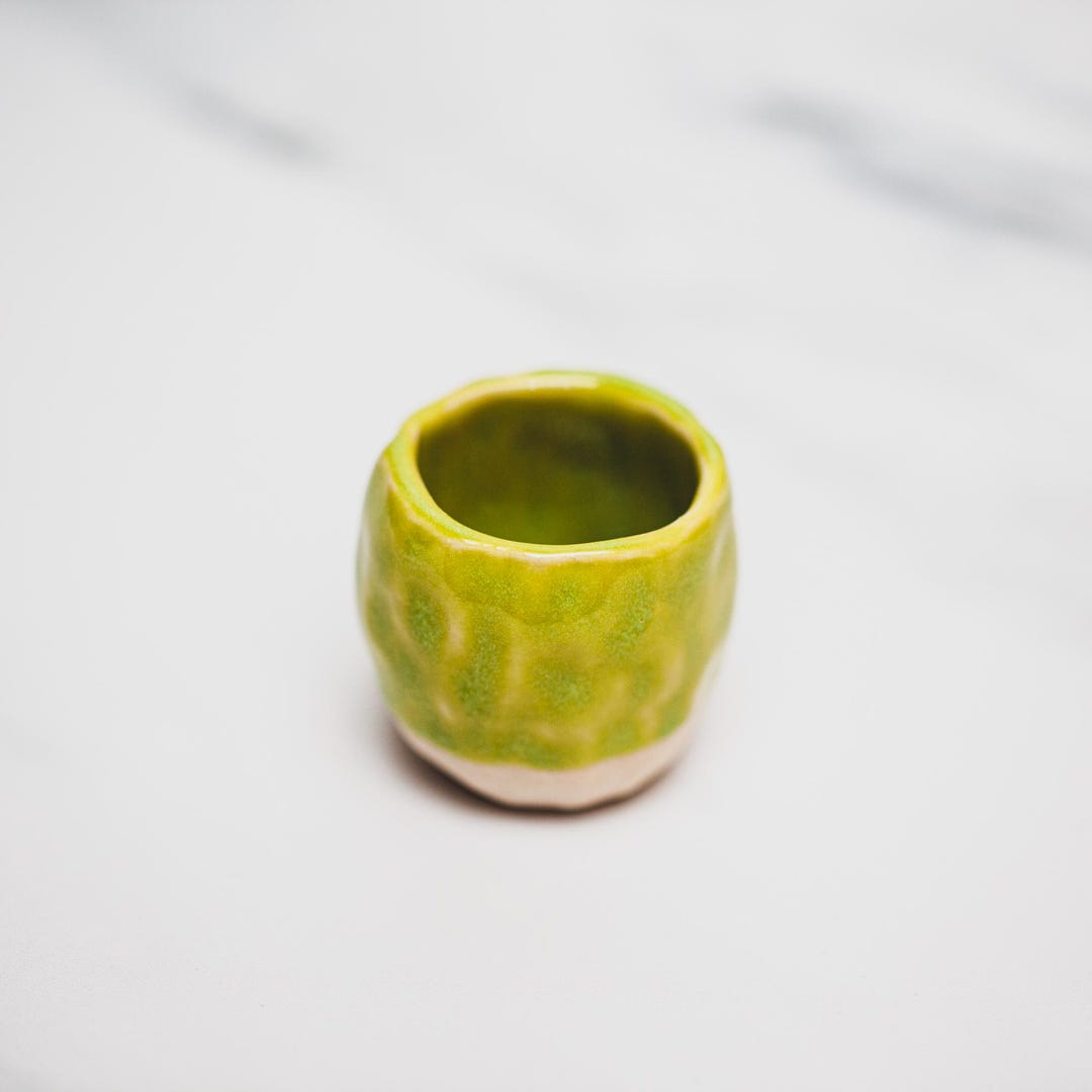 Tincture Thimble, Hand Built Pottery, Fire Cider Shot Glass, Wellness ...